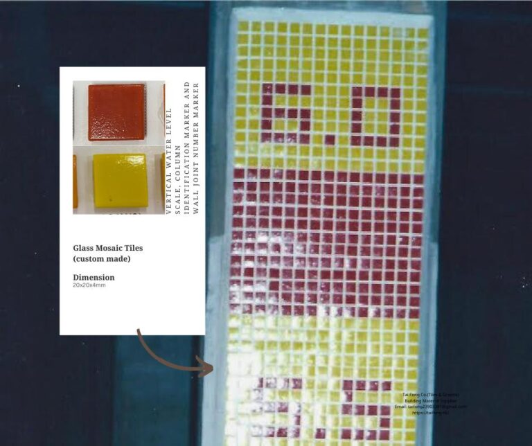 VERTICAL WATER LEVEL SCALE, COLUMN IDENTIFICATION MARKER AND WALL JOINT ...